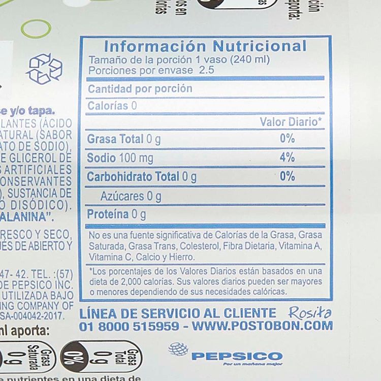 Bebida gasificada limonata H2OH!! x600ml - Jumbo Colombia