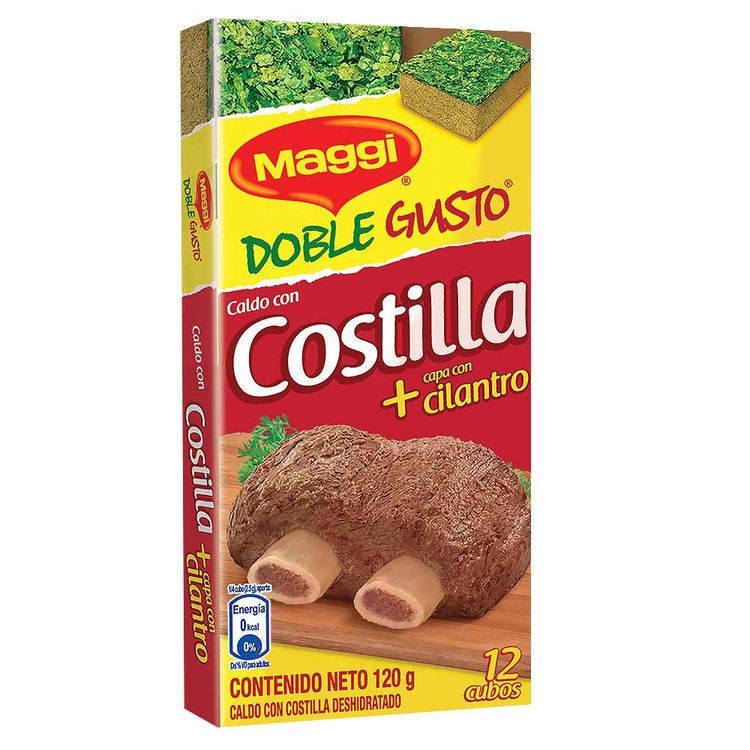 Caldo con costilla deshidratado Maggi doble gusto con cilantro x12 ...
