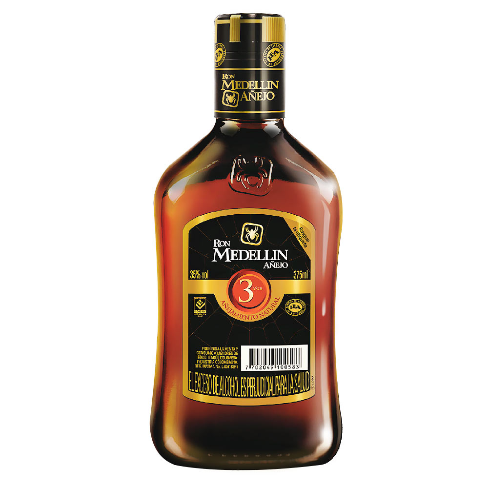 Ron Medellin Añejo 3 Años 35%Vol X375ml-tiendasjumbo.co - Jumbo Colombia