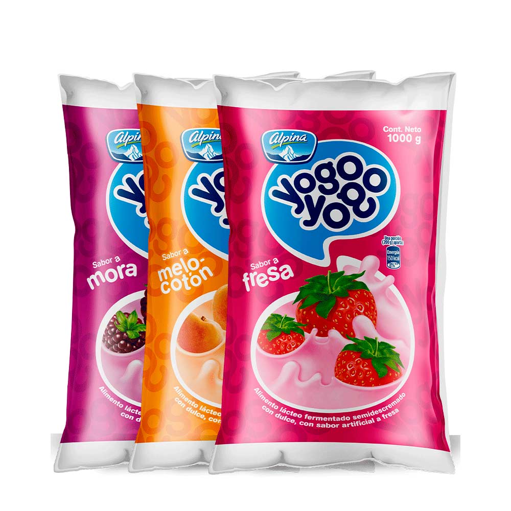 Yogo-Yogo surtido Alpina x3 unidades x1000g c-u - Jumbo Colombia