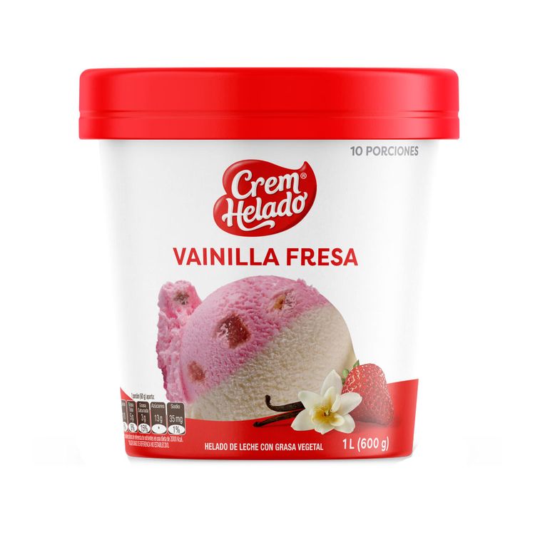 Helado Crem Helado vainilla fresa x 1l - Jumbo Colombia