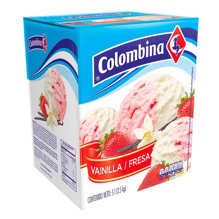 Helado Vainilla - Fresa Colombina x 5 Lt - Jumbo Colombia