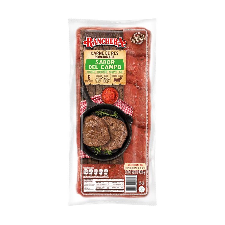 Carne de res Ranchera marinada x 600 gr - Jumbo Colombia
