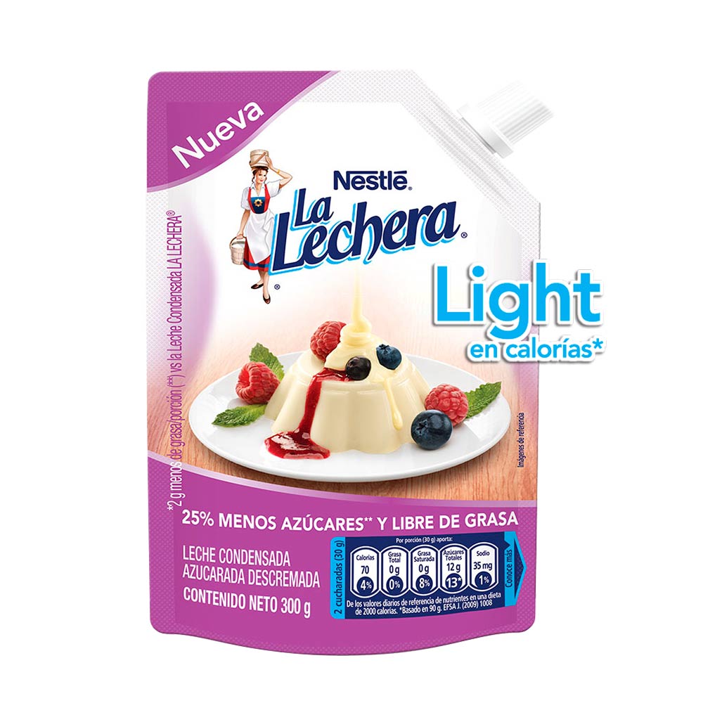 Leche Condensada La Lechera Light Bolsa x300 g - Jumbo Colombia