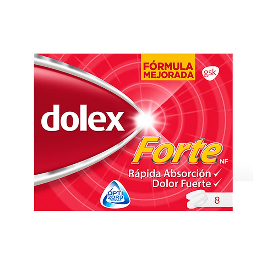 Analgésico Dolex forte tableta x 8 und. - Jumbo Colombia