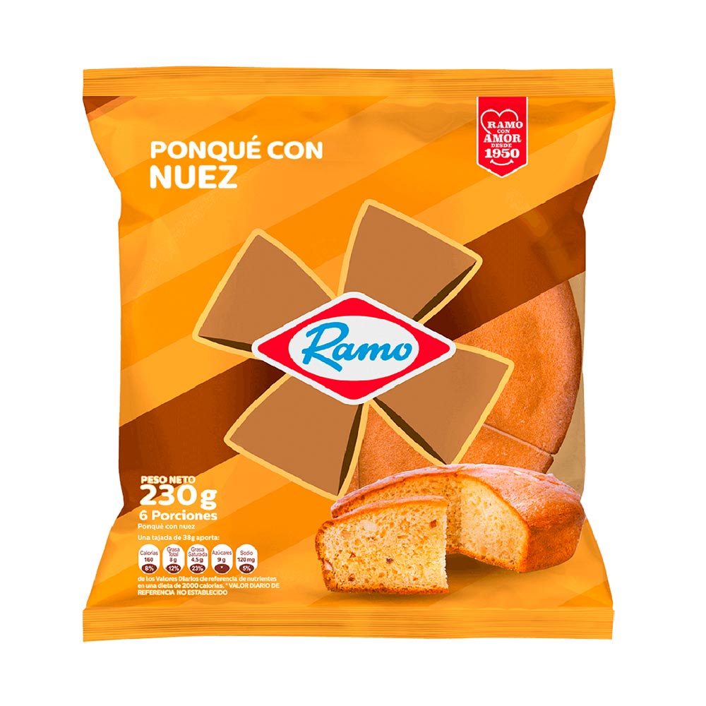 Ponqué Ramo Tradicional Nueces x230g - Jumbo Colombia