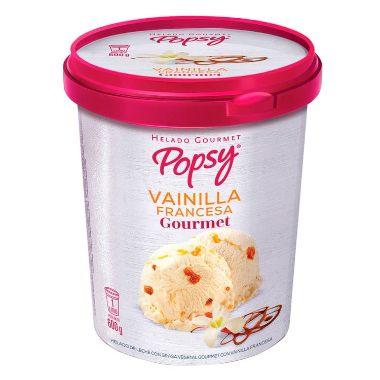 Helado Popsy Vainilla Francesa Litro x600g - Jumbo Colombia