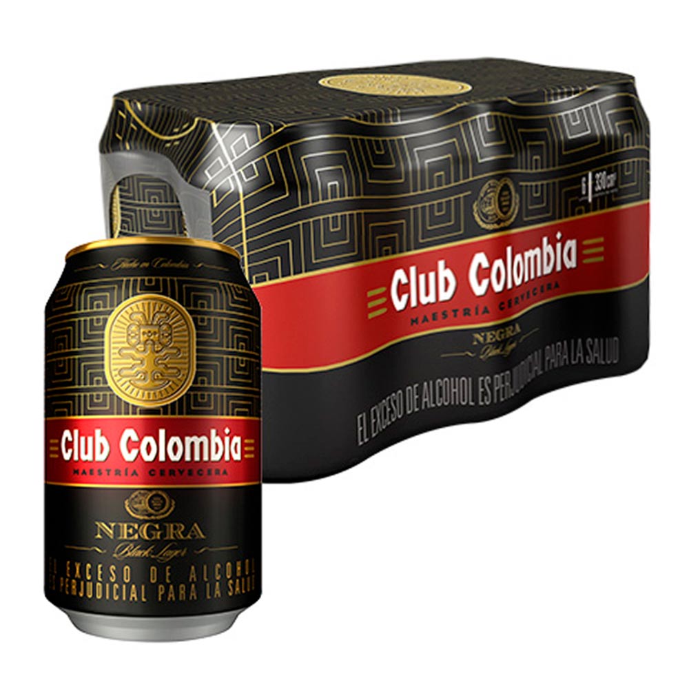 Cerveza Club Colombia Negra Lata x 330 Ml Sixpack - Jumbo Colombia